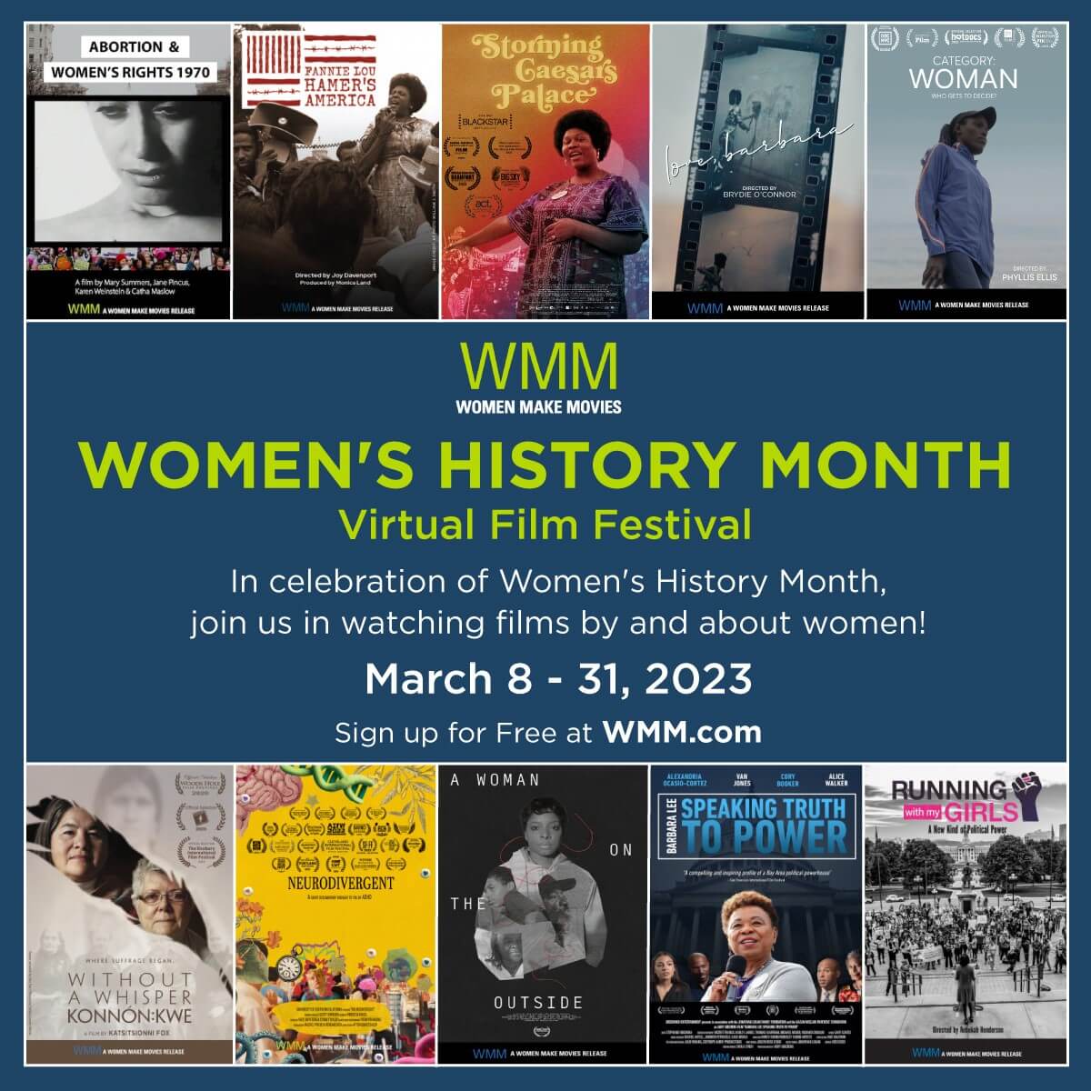 Celebrating Women’s History Month – Virtual Film Festival Sign Up ...
